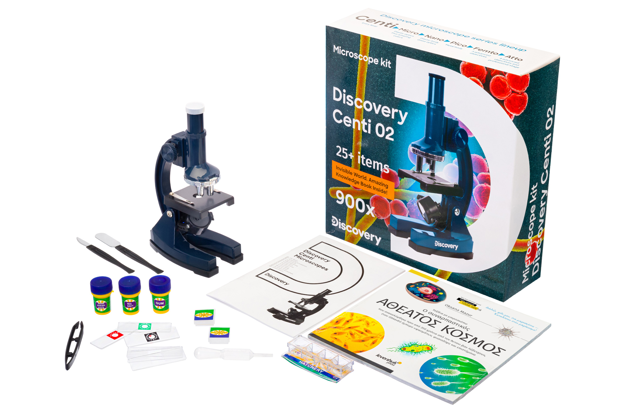 Microscopio Levenhuk Discovery Centi 02 con libro - ROPTIC